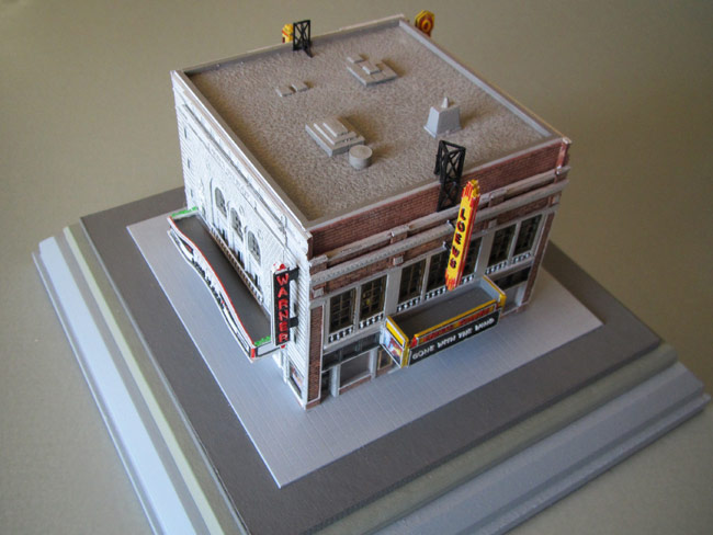 Miniature model of four theatres in Memphis, Tennessee