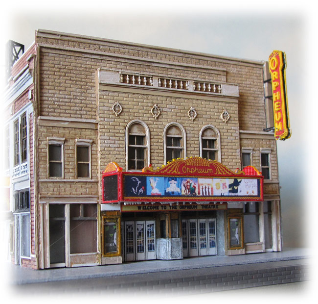 Miniature model of four theatres in Memphis, Tennessee