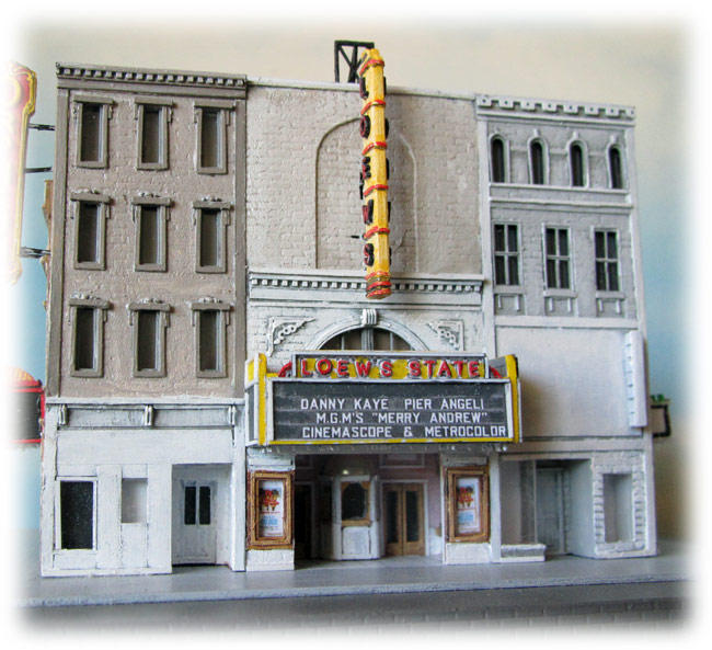 Miniature model of four theatres in Memphis, Tennessee
