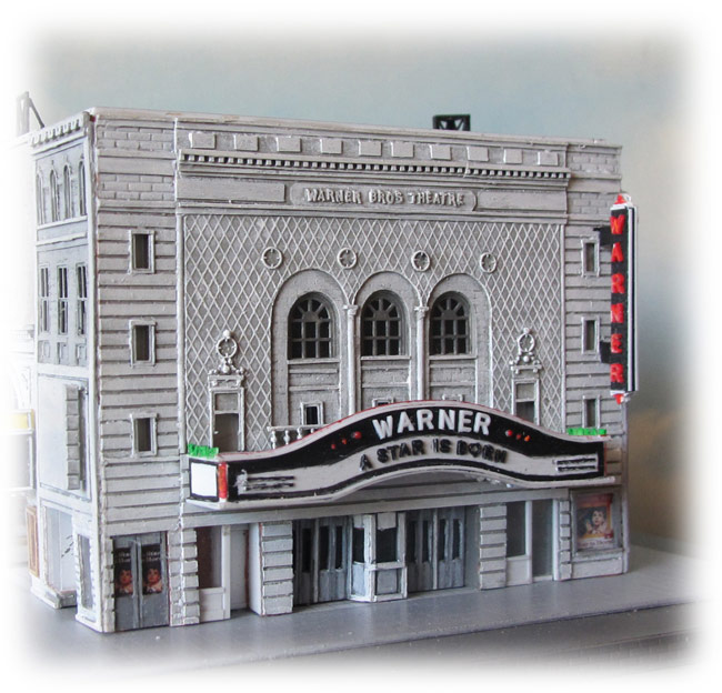 Miniature model of four theatres in Memphis, Tennessee