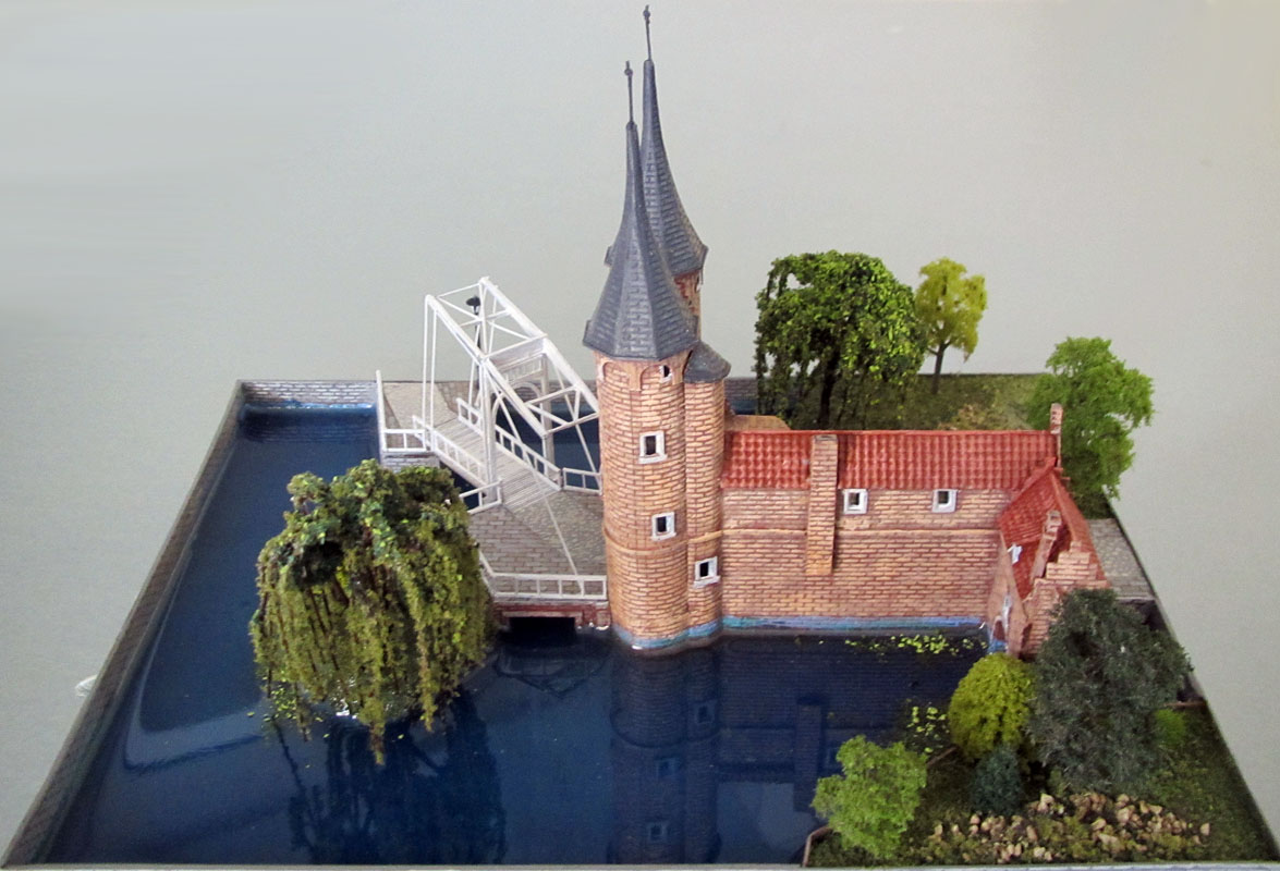 Miniature model of Oostpoort - The Eastern Gate to Delft, Netherlands.