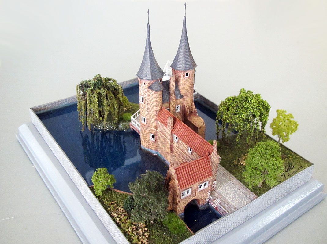 Miniature model of Oostpoort - The Eastern Gate to Delft, Netherlands.