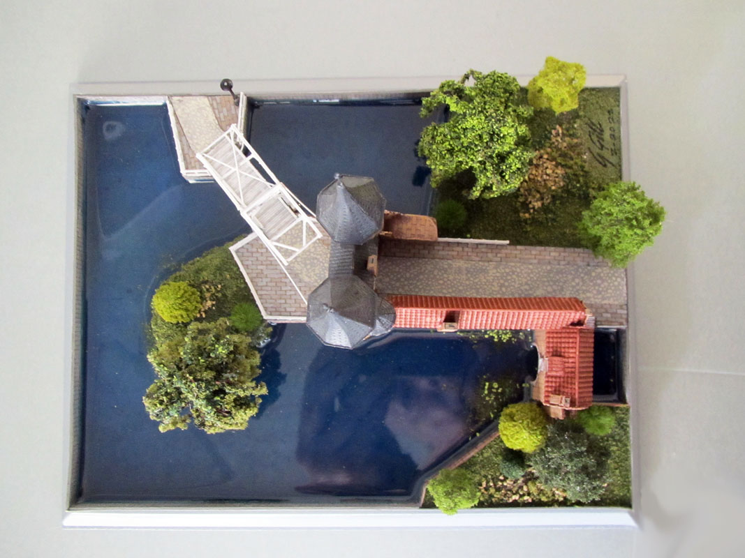 Miniature model of Oostpoort - The Eastern Gate to Delft, Netherlands.