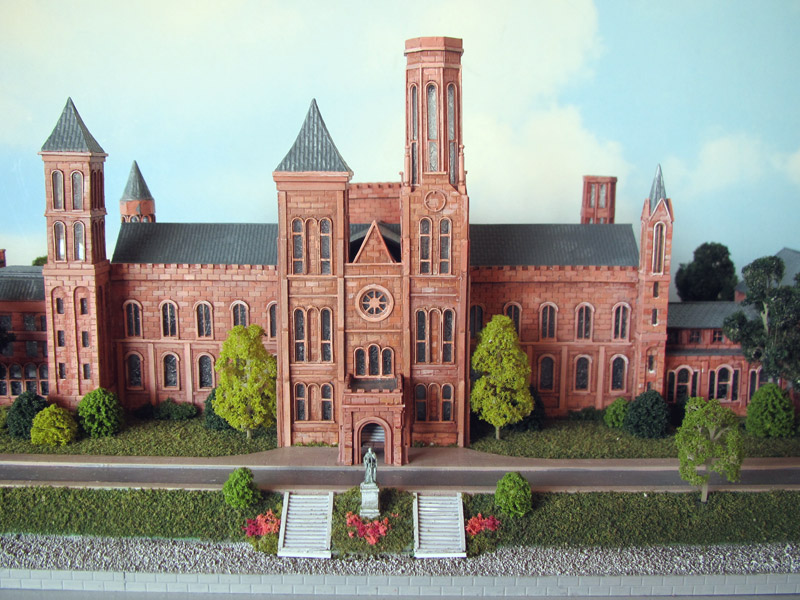 Miniature model of the Smithsonian "Castle" in Washington D. C.