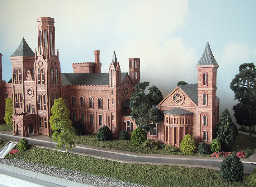 Miniature model of the Smithsonian "Castle" in Washington D. C.
