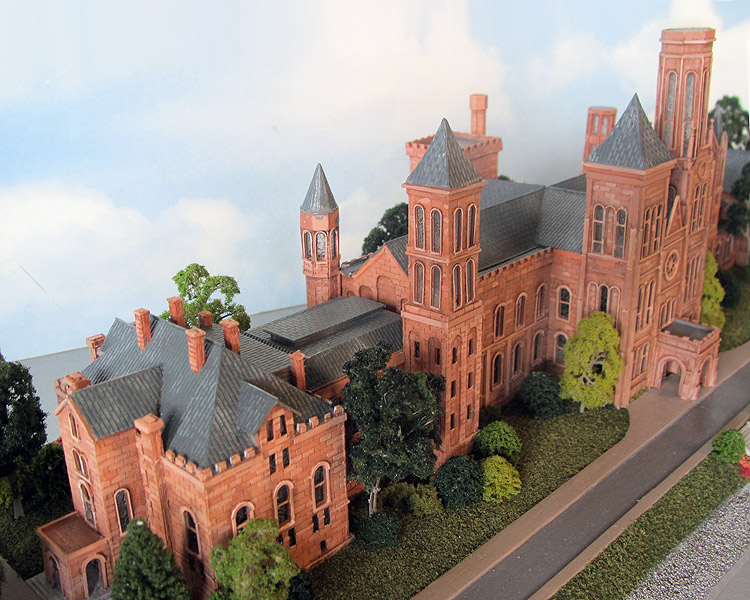 Miniature model of the Smithsonian "Castle" in Washington D. C.