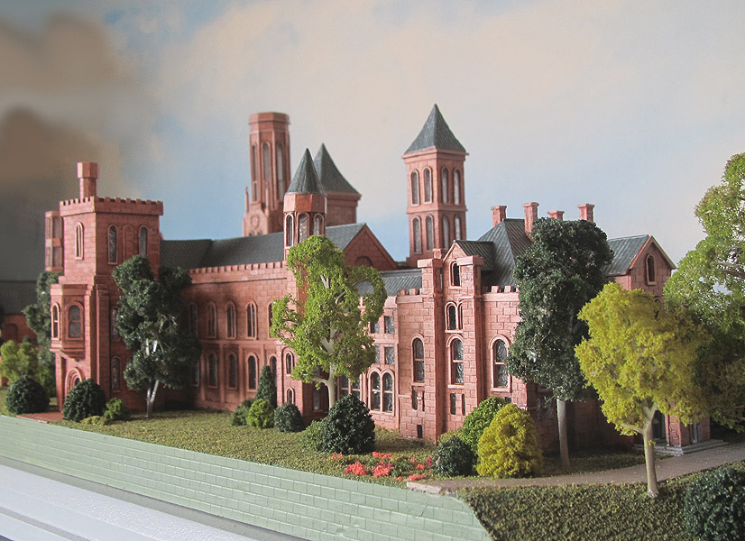 Miniature model of the Smithsonian "Castle" in Washington D. C.