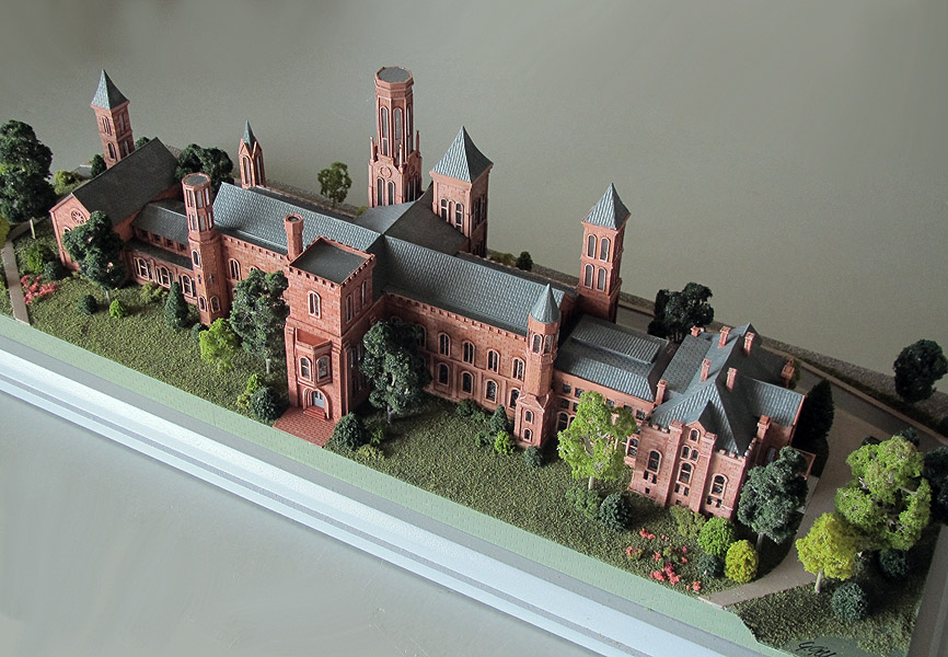 Miniature model of the Smithsonian "Castle" in Washington D. C.