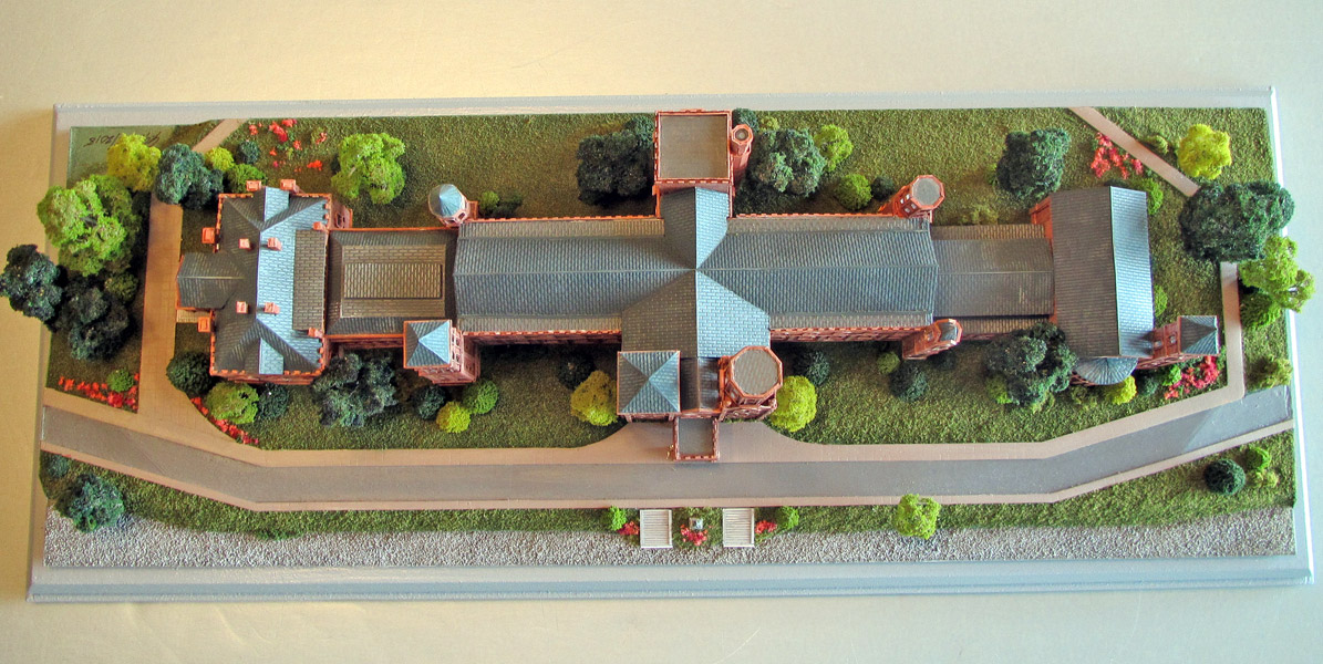 Miniature model of the Smithsonian "Castle" in Washington D. C.