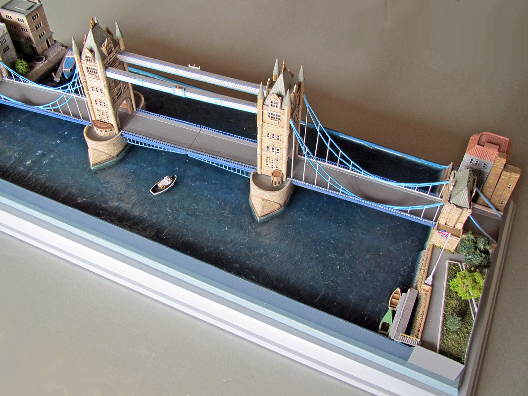 Miniature model of Tower Bridge, London